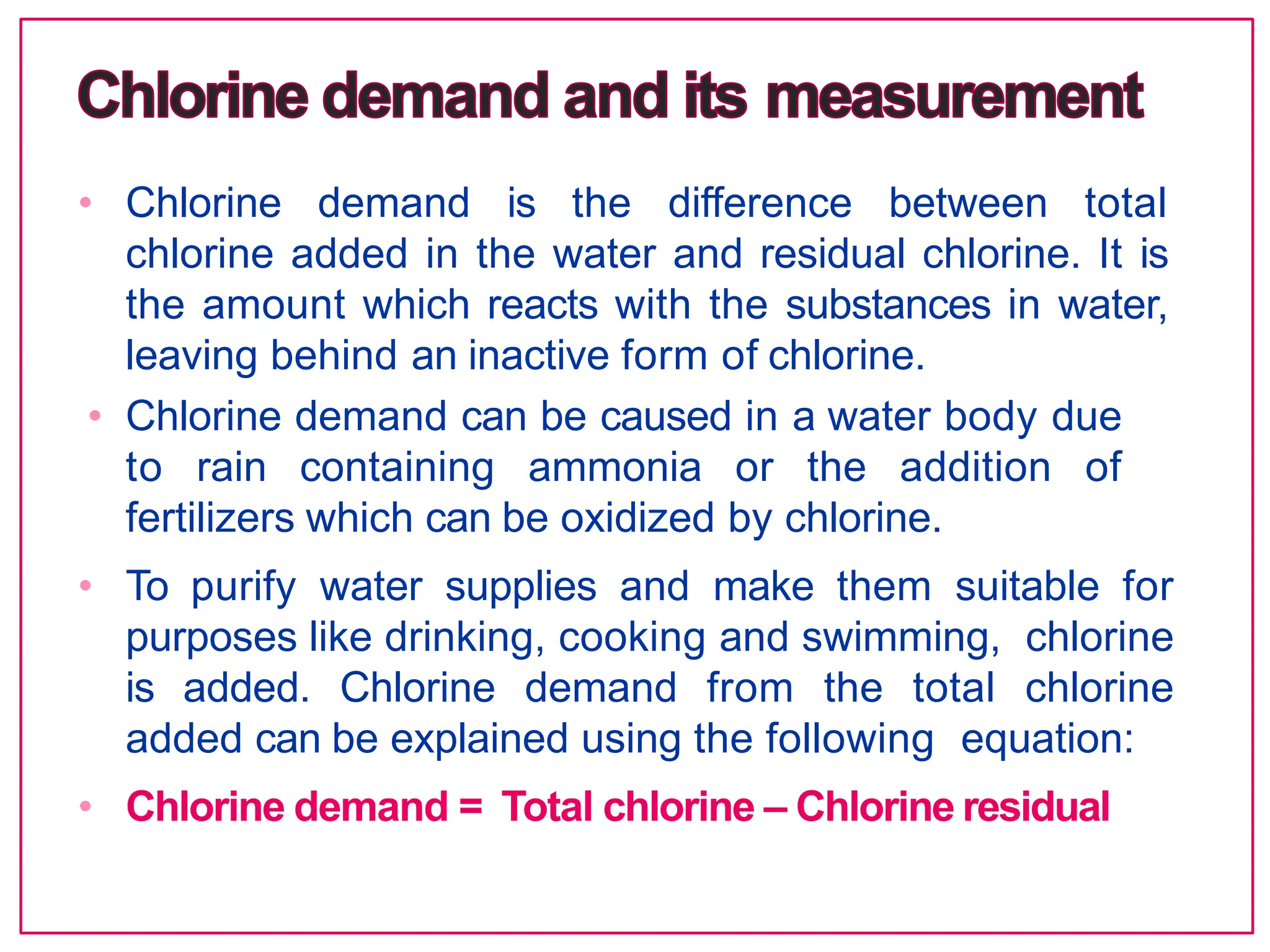 THE METHODS OF DISINFECTION AND THE TYPES OF CHLORINATION | PPTX