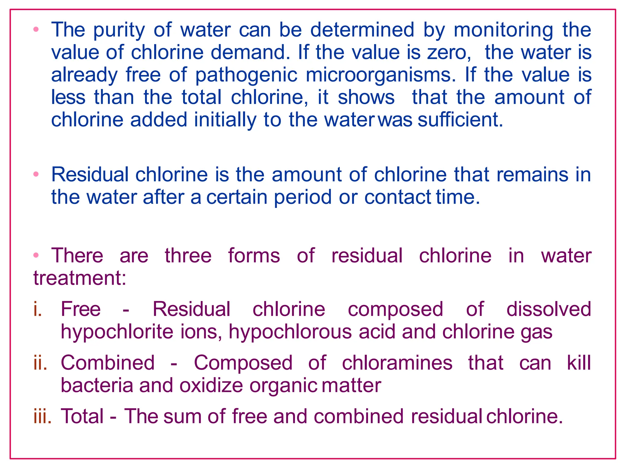 THE METHODS OF DISINFECTION AND THE TYPES OF CHLORINATION | PPTX