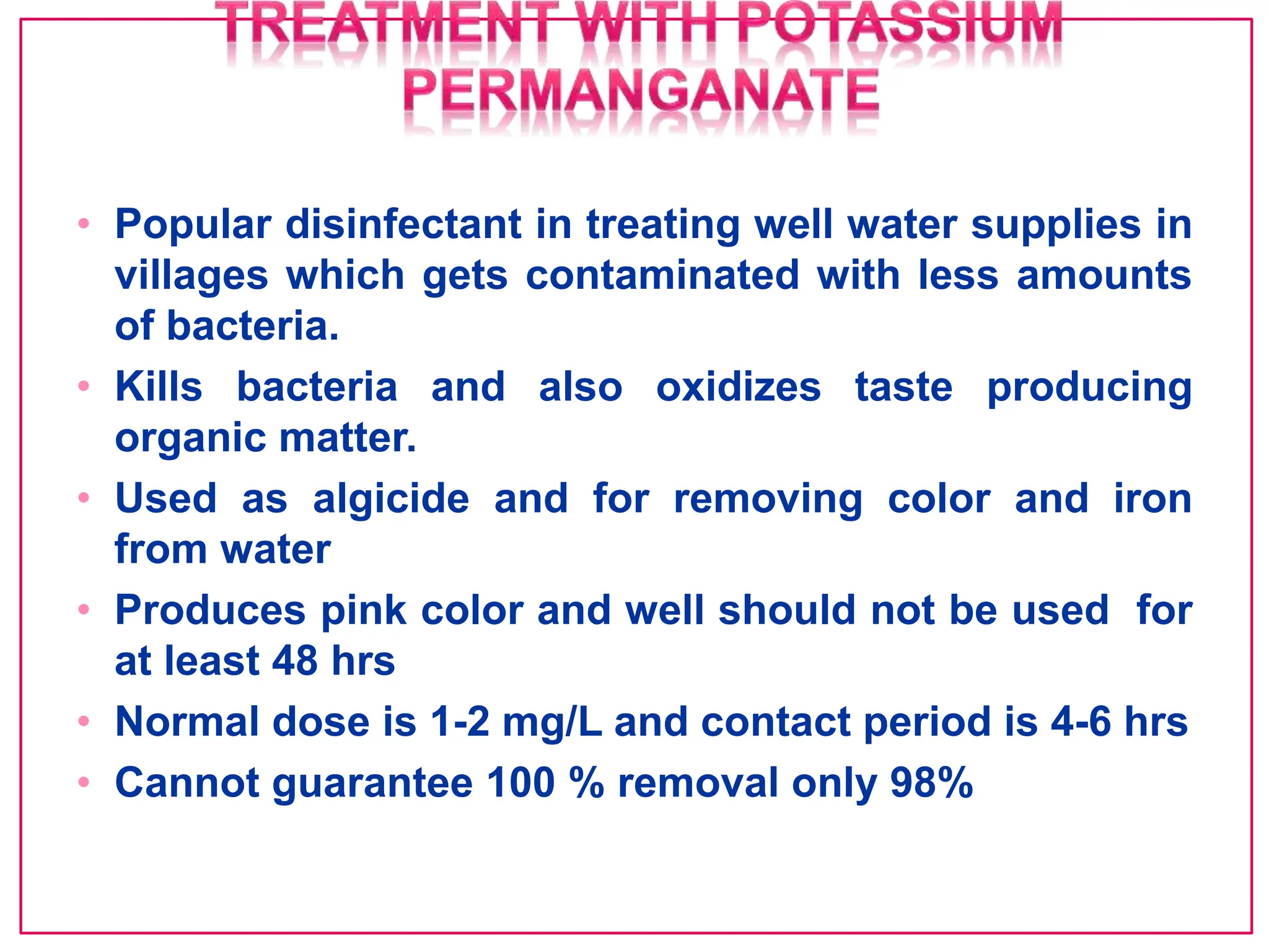 THE METHODS OF DISINFECTION AND THE TYPES OF CHLORINATION | PPTX
