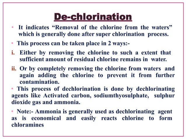 THE METHODS OF DISINFECTION AND THE TYPES OF CHLORINATION | PPTX ...