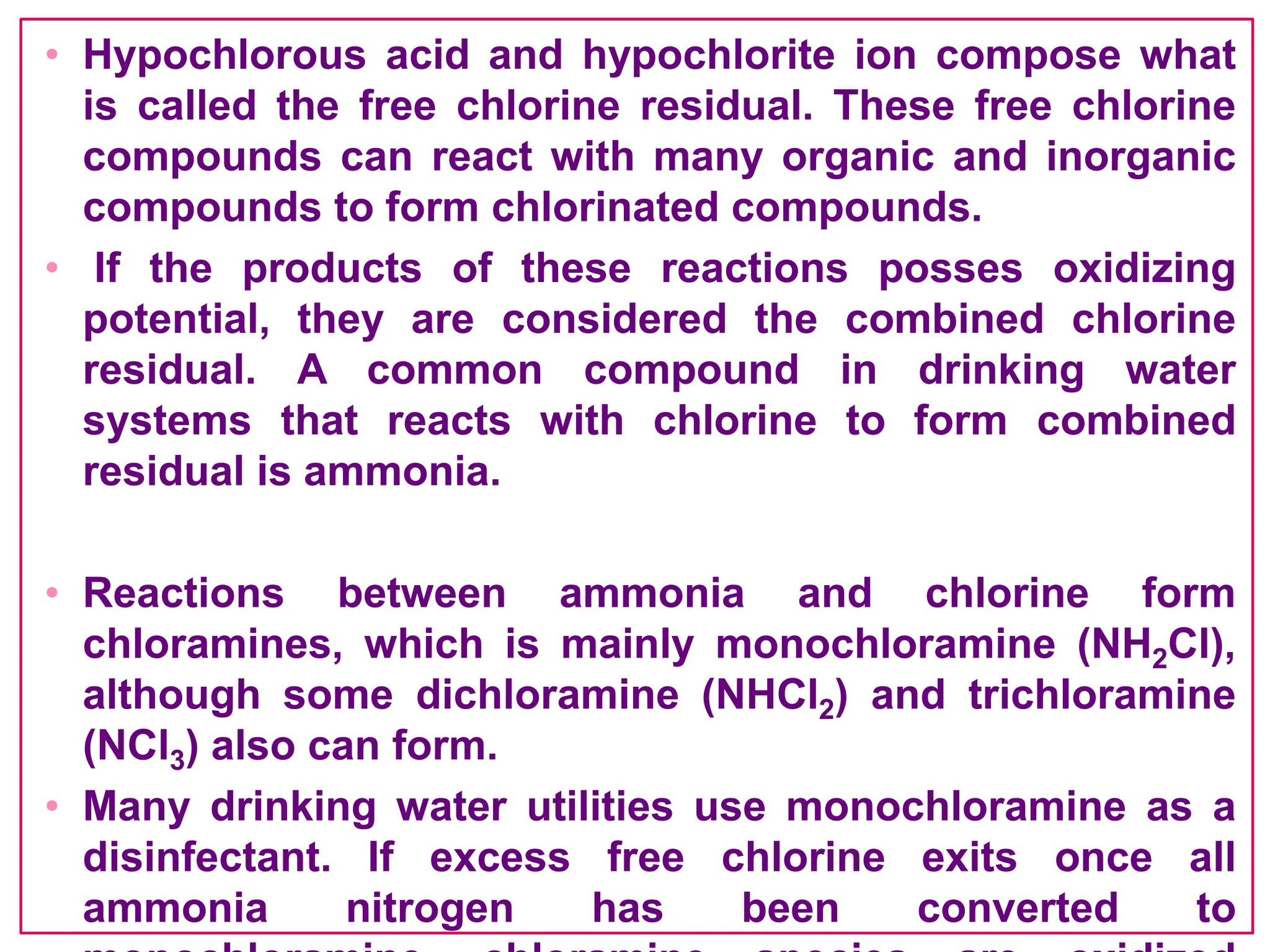 THE METHODS OF DISINFECTION AND THE TYPES OF CHLORINATION | PPT