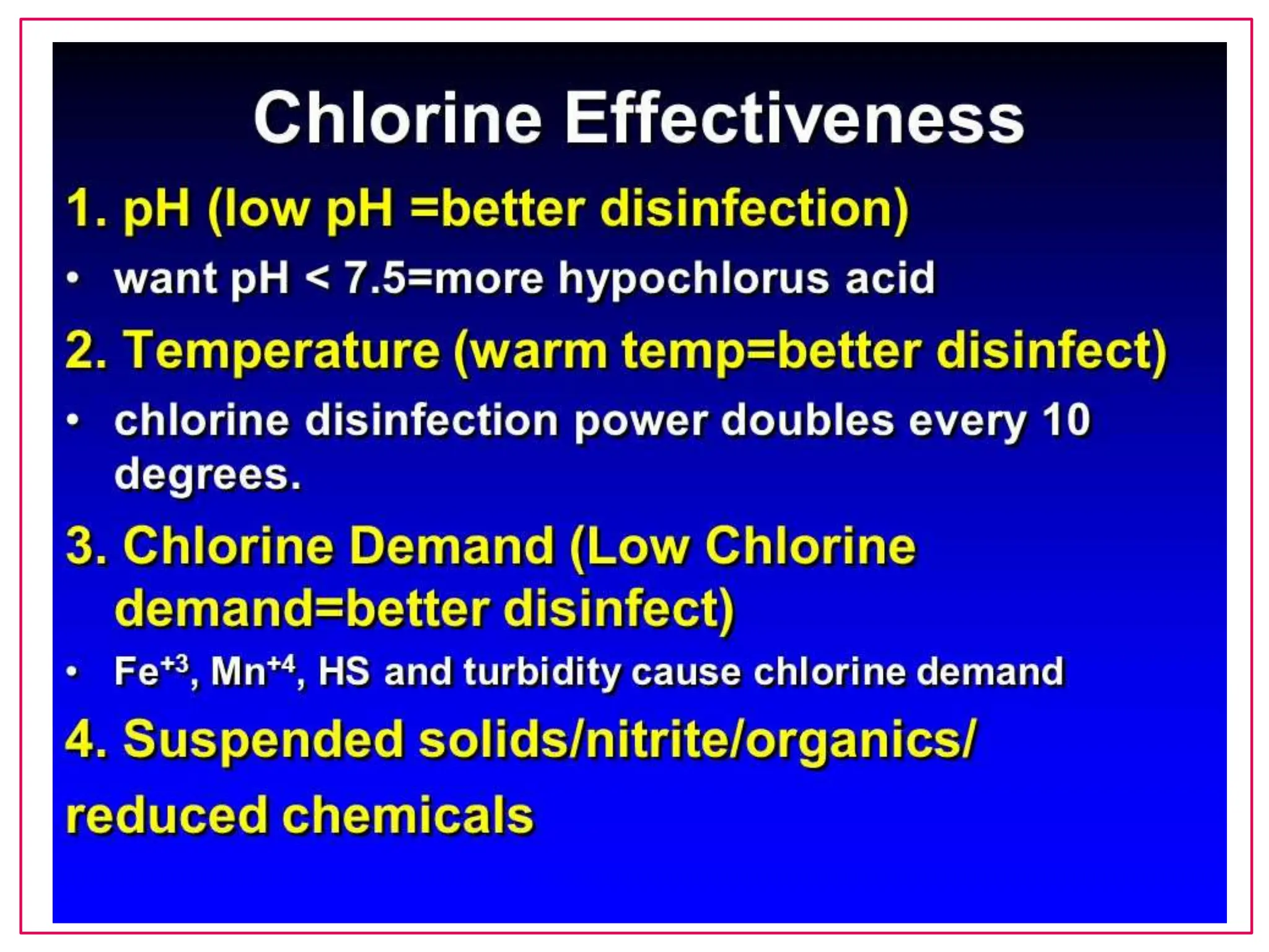 THE METHODS OF DISINFECTION AND THE TYPES OF CHLORINATION | PPT