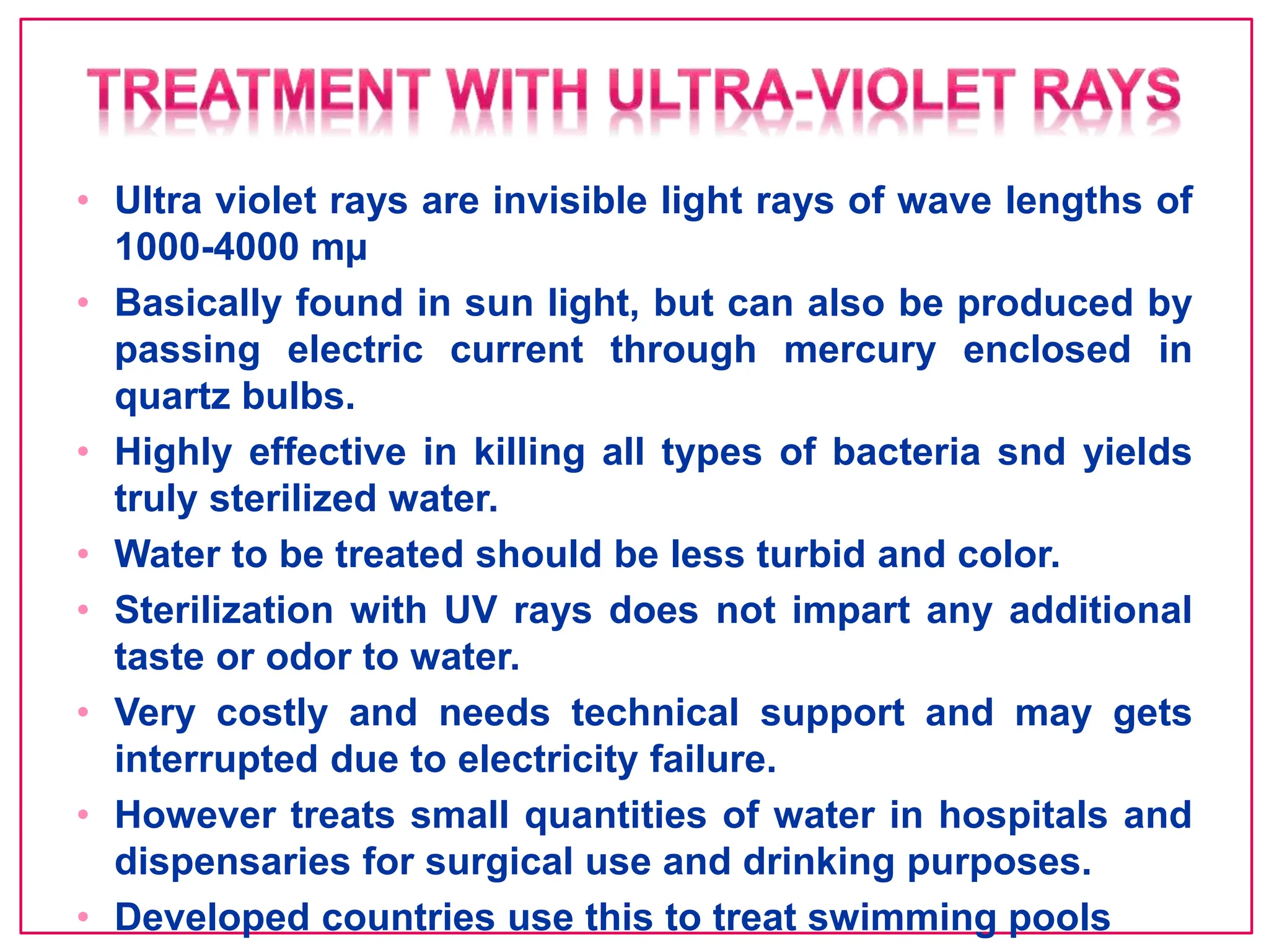 THE METHODS OF DISINFECTION AND THE TYPES OF CHLORINATION | PPT