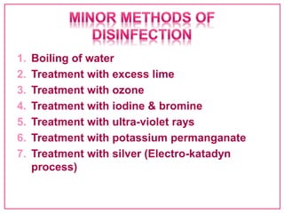 THE METHODS OF DISINFECTION AND THE TYPES OF CHLORINATION | PPT
