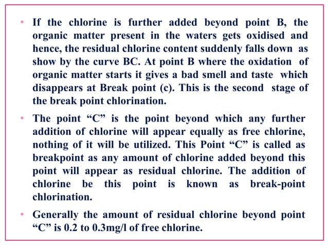 THE METHODS OF DISINFECTION AND THE TYPES OF CHLORINATION | PPT
