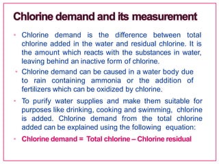THE METHODS OF DISINFECTION AND THE TYPES OF CHLORINATION | PPTX
