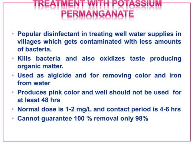 THE METHODS OF DISINFECTION AND THE TYPES OF CHLORINATION | PPT