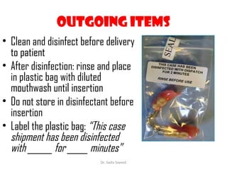 DISINFECTION OF DENTAL INSTRUMENTS, UNIT AND ENVIRONMENTAL.ppt