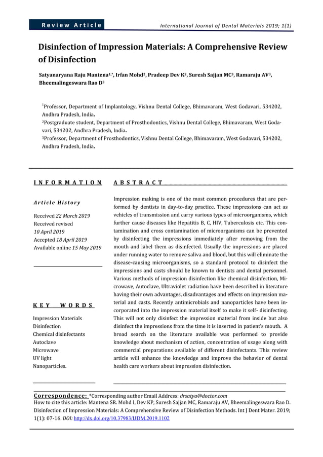Disinfection of impression materials.pdf