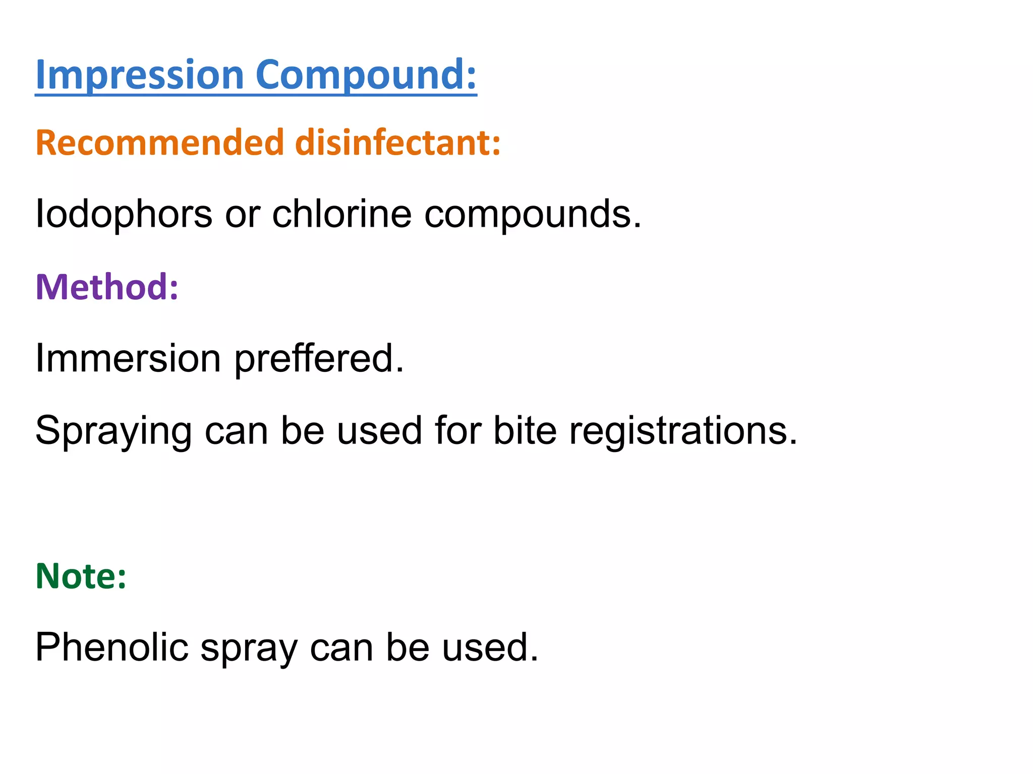 Disinfection of impressions | PPTX