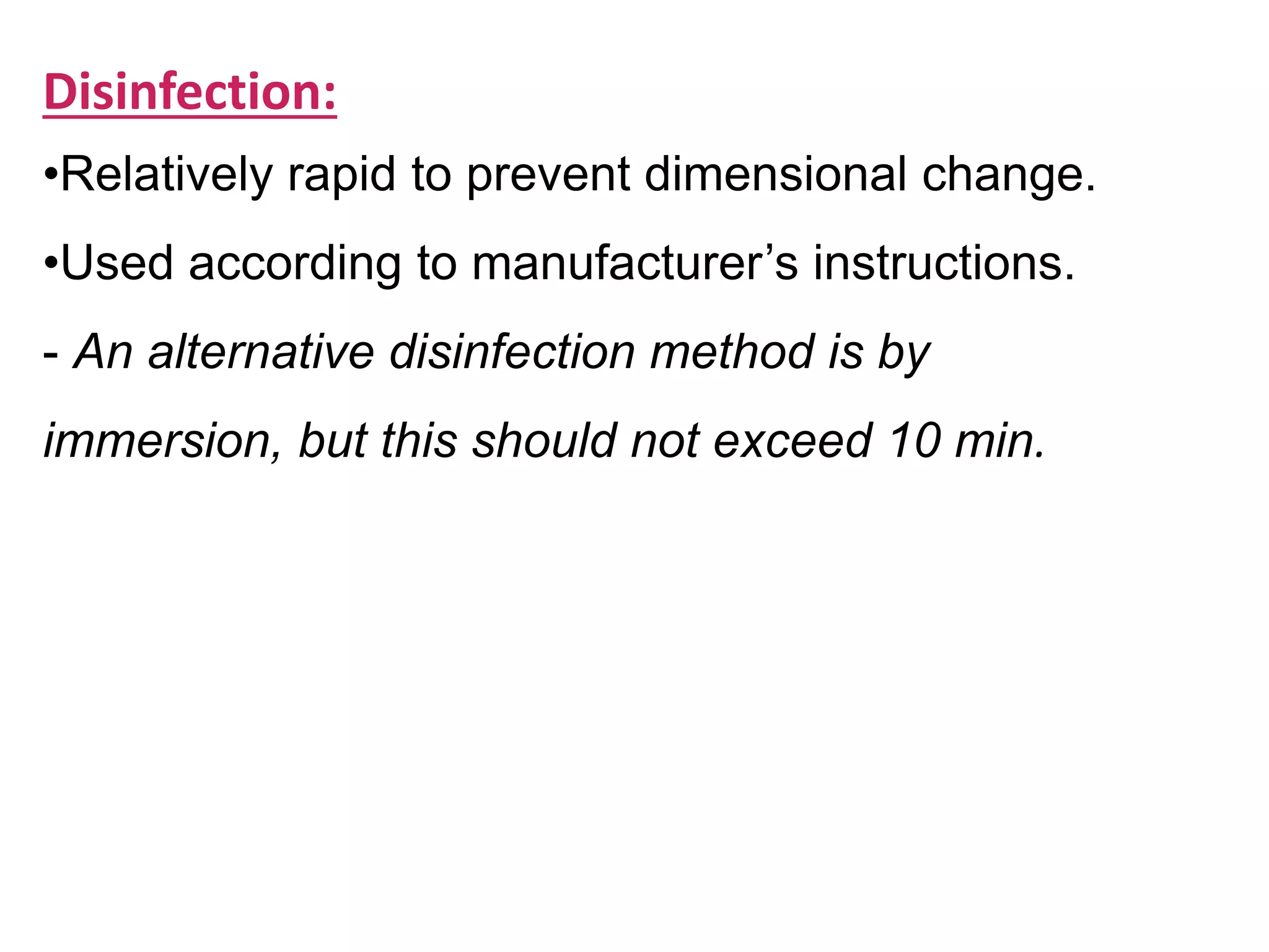Disinfection of impressions | PPTX