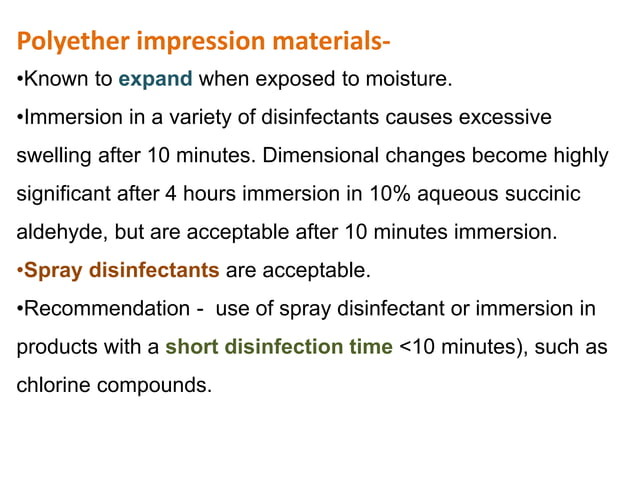 Disinfection of impressions | PPTX | Dental Health | Diseases and ...