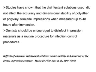 Disinfection of impressions | PPTX