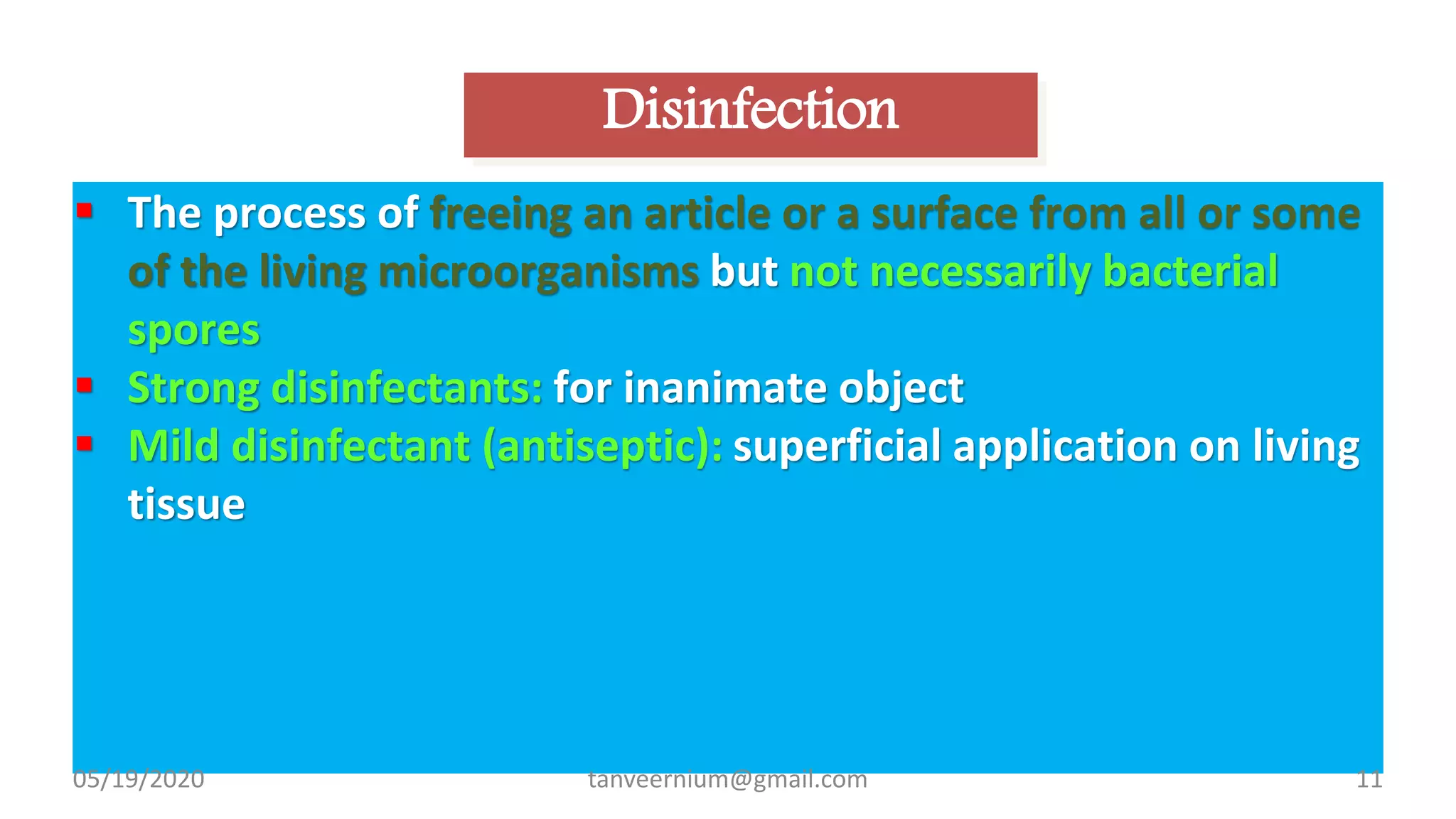 Disinfection and Sterilisation | PDF