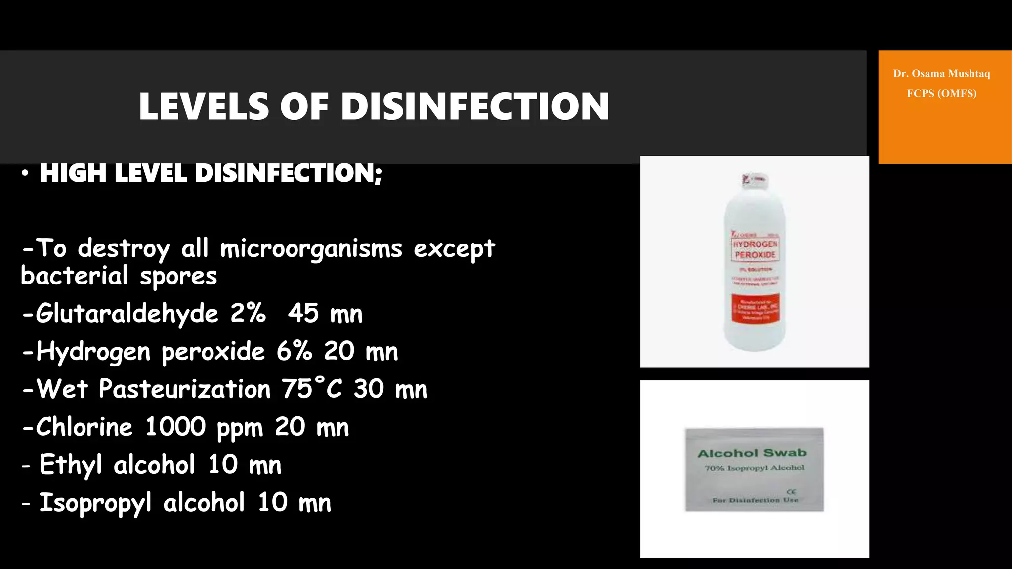 Disinfection and sterilization In Dentistry | PPTX