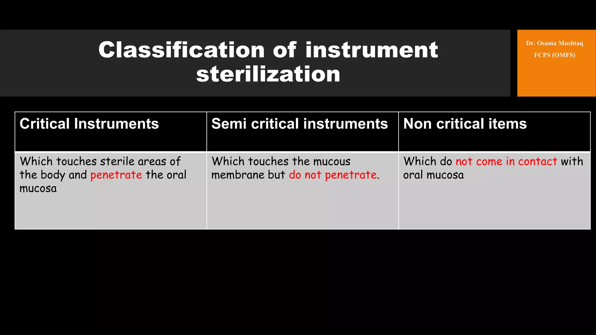 Disinfection and sterilization In Dentistry | PPTX