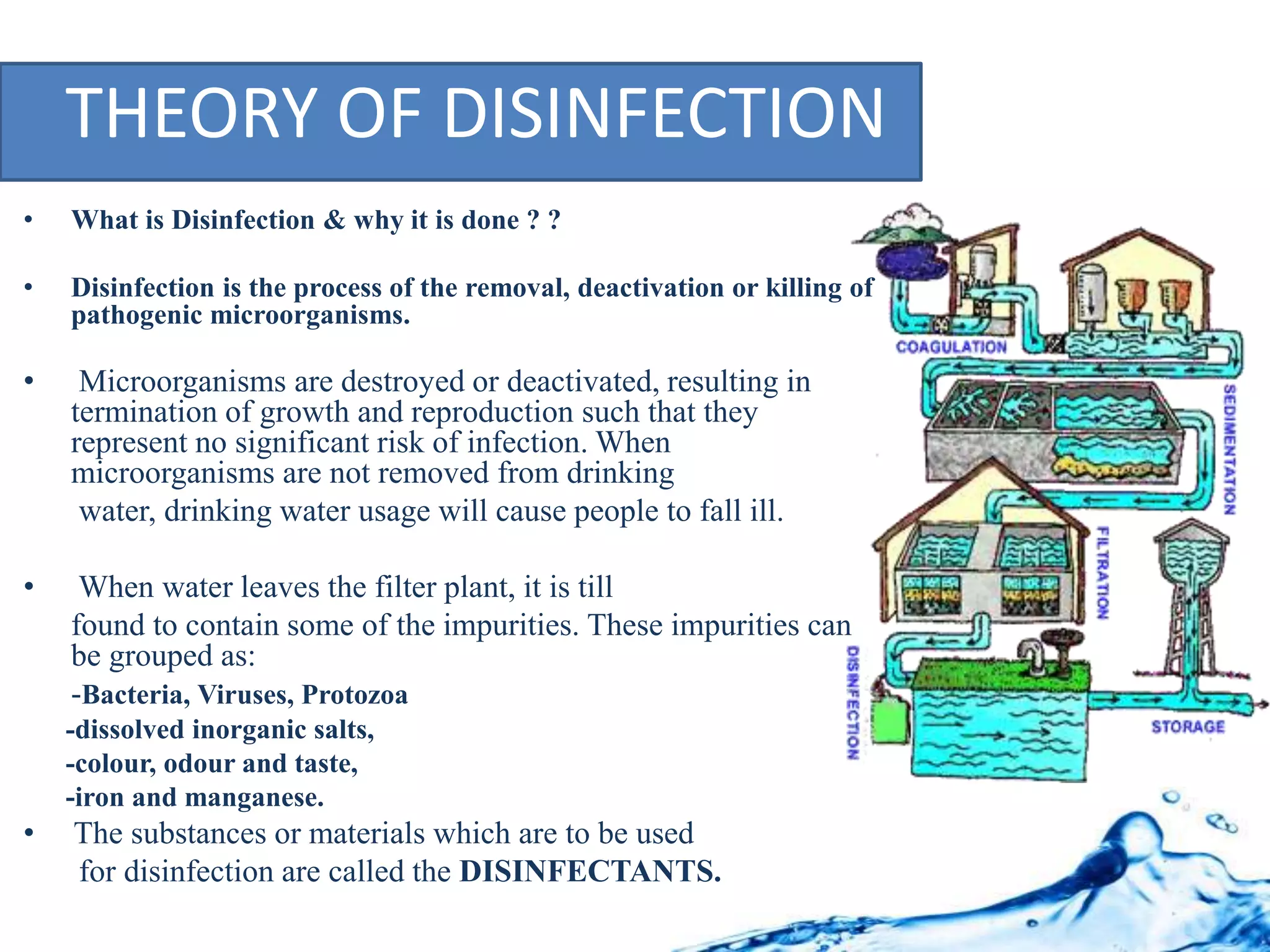 Disinfection of water | PPTX