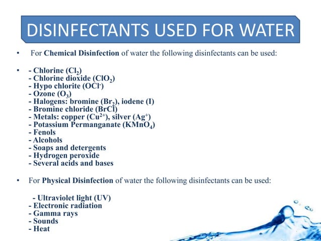 Disinfection of water | PPTX