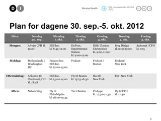 Program for studietur til USA | PPTX
