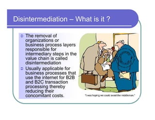Disintermediation of the Marketplace | PDF
