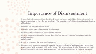 Impact of Disinvestment on Indian Economy | PPT