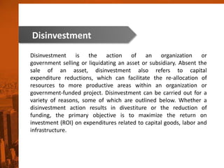 Disinvestment policy in India | PPTX