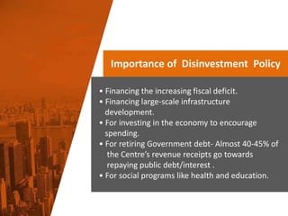 Disinvestment policy in India | PPTX