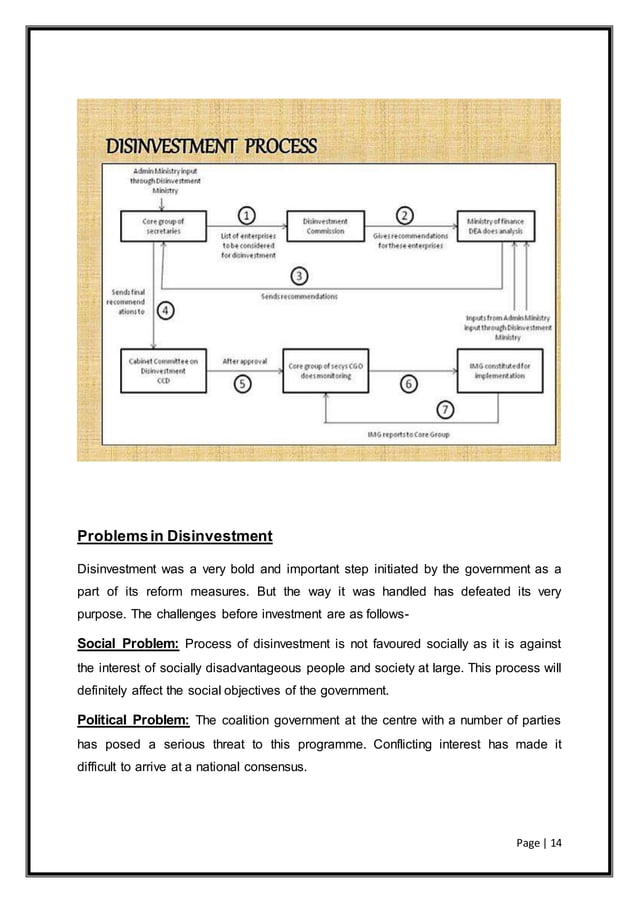 "Disinvestment policy of india" Project work | DOCX | Business ...