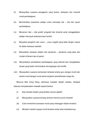 Disiplin dalam situasi pembelajaran | PDF