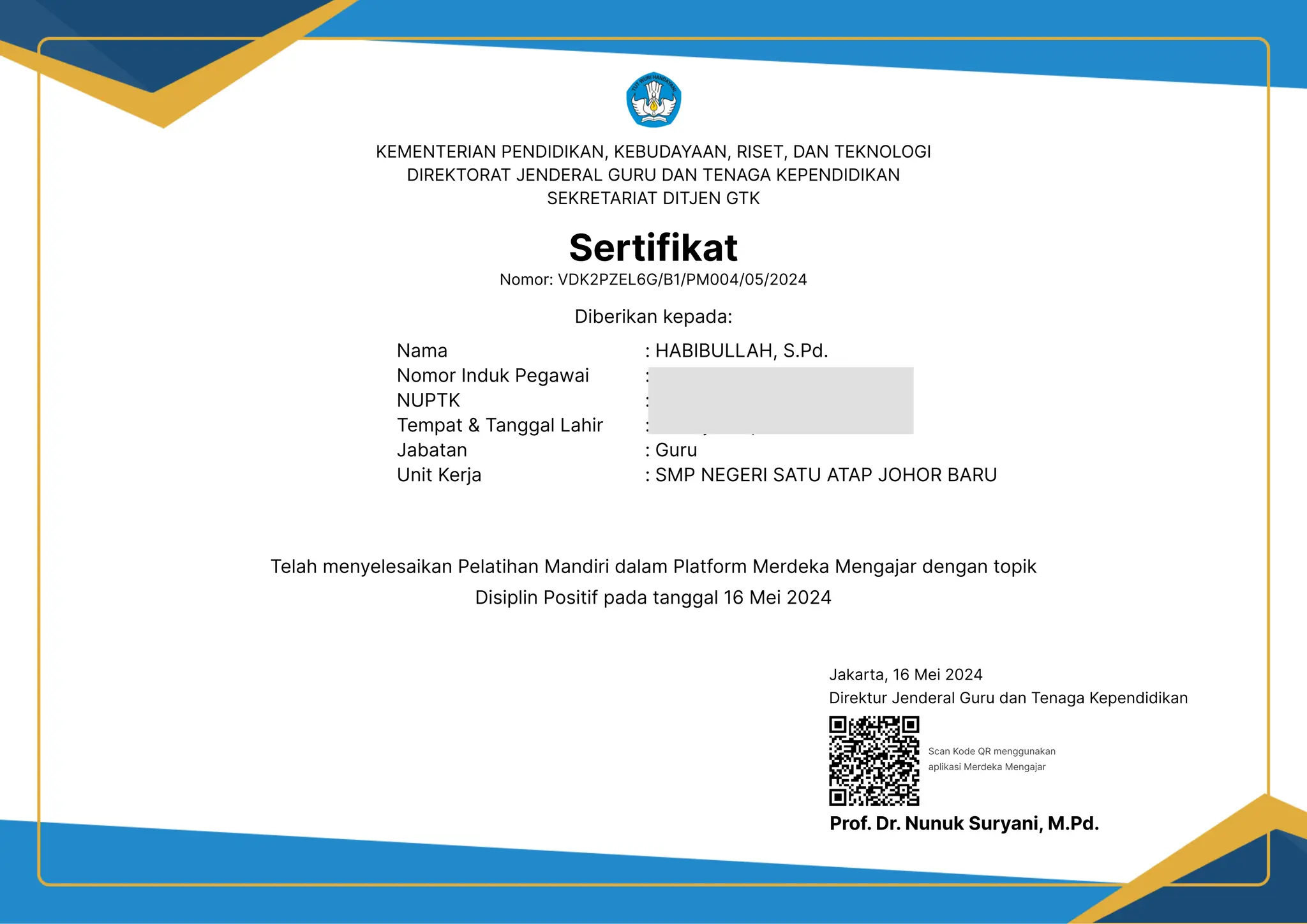 Aksi Nyata Penerapan Segitiga Restitusi Topik Disiplin Positif (LULUS ...