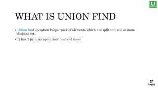 Disjoint set / Union Find Data Structure | PPTX