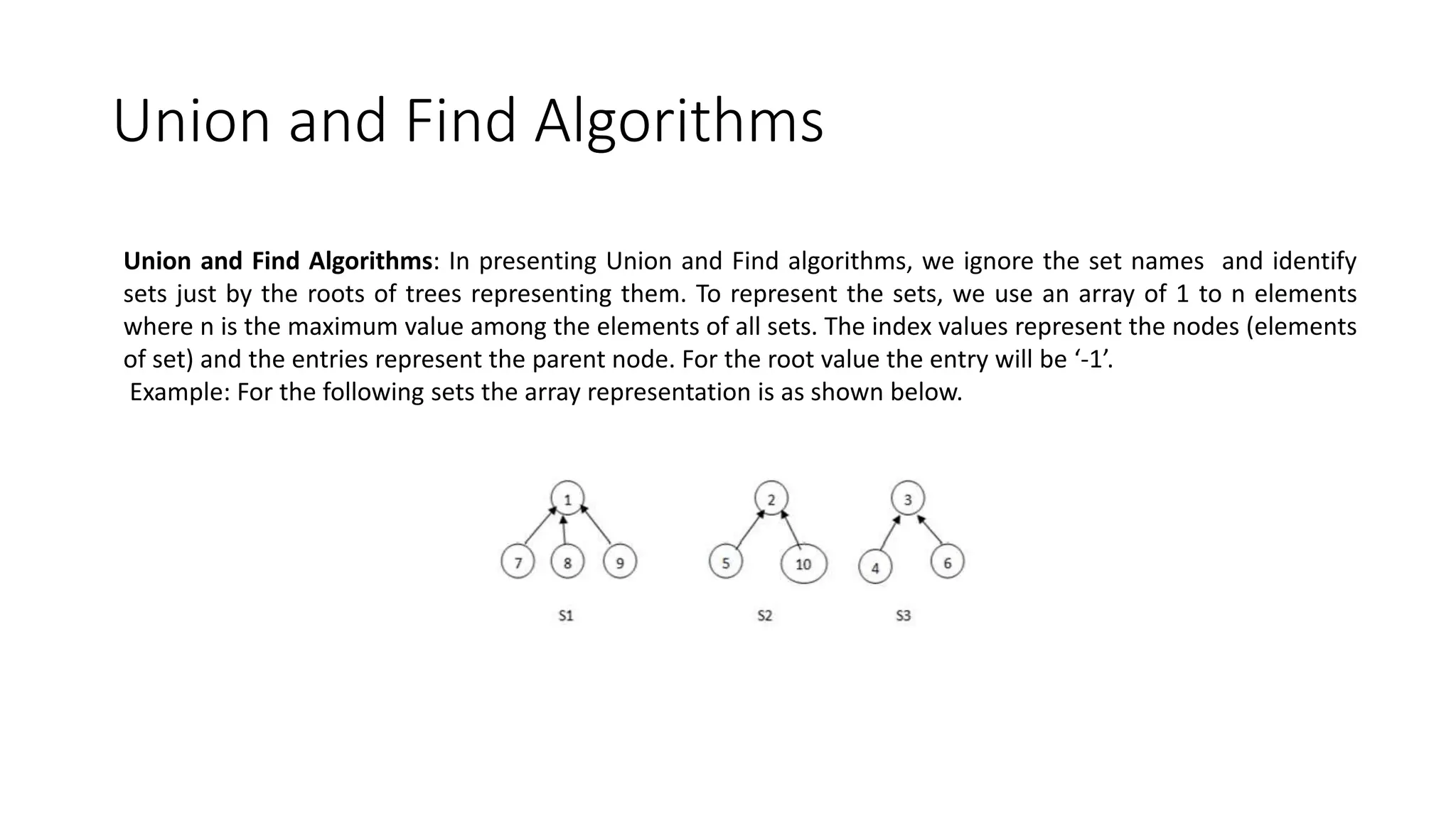 Disjoint sets union, find | PPTX