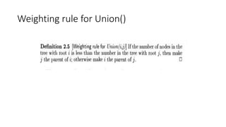 Disjoint sets union, find | PPTX