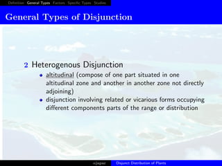 Disjunct Distribution of Plants | PDF