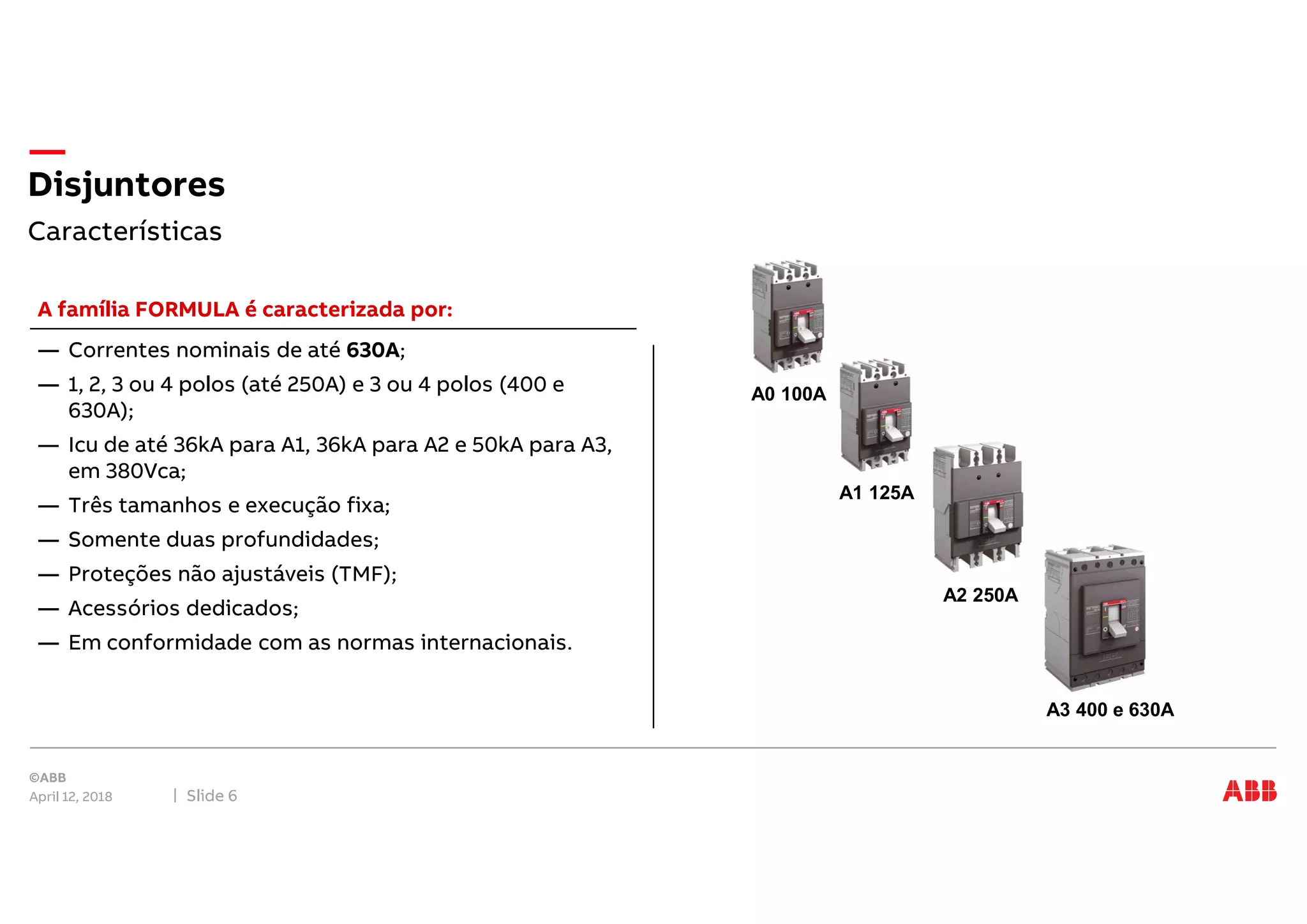 Disjuntor ABB - Modelo Formula | PDF