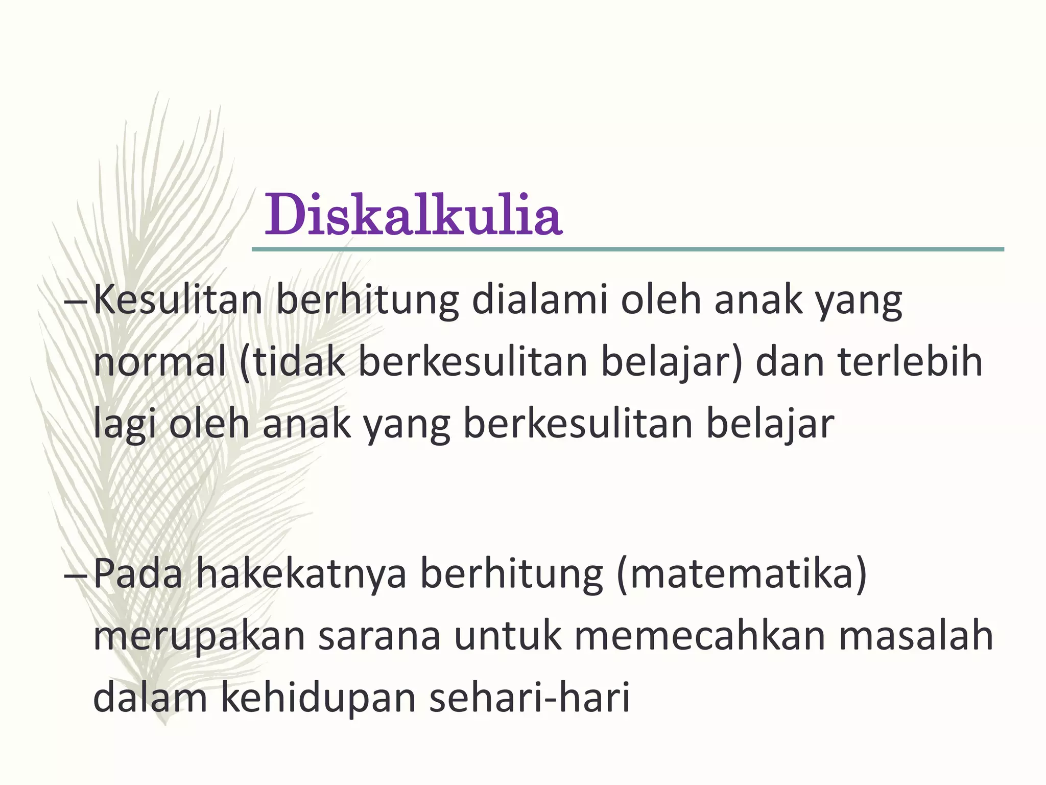 Diskalkulia | PPT