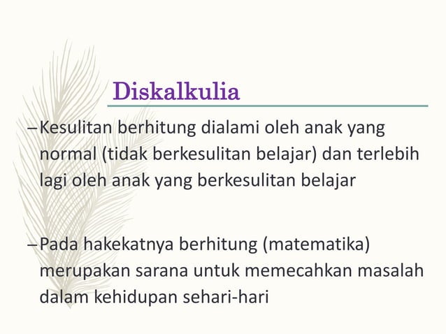 Diskalkulia | PPT