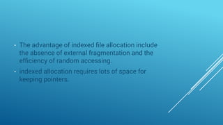 Disk allocation methods | PDF
