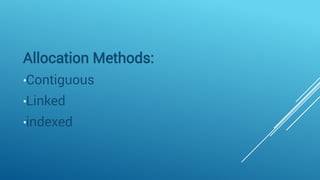 Disk allocation methods | PDF