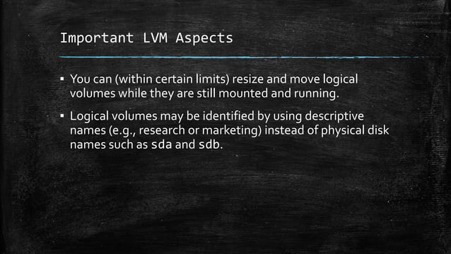 Disk And File System Management In Linux Pptx