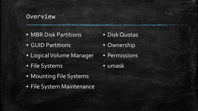 Disk and File System Management in Linux | PPTX