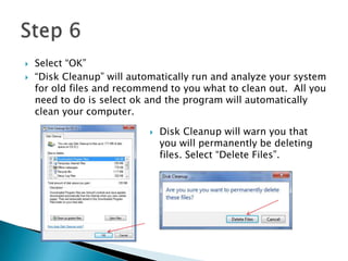 How to do the DISK CLEANUP | PPTX