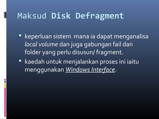 Disk defragmenter | PPT
