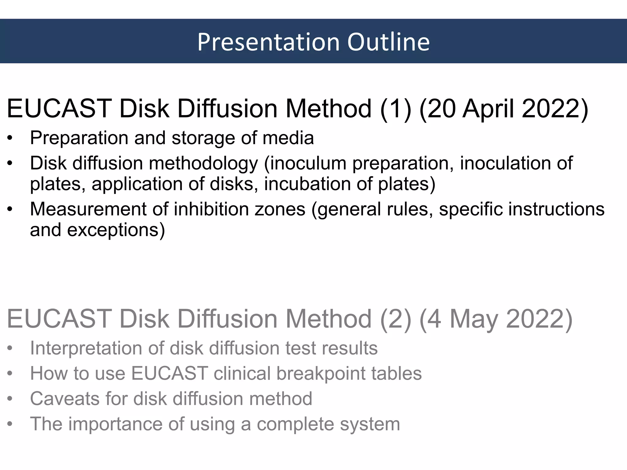 EUCAST disk diffusion method | PDF
