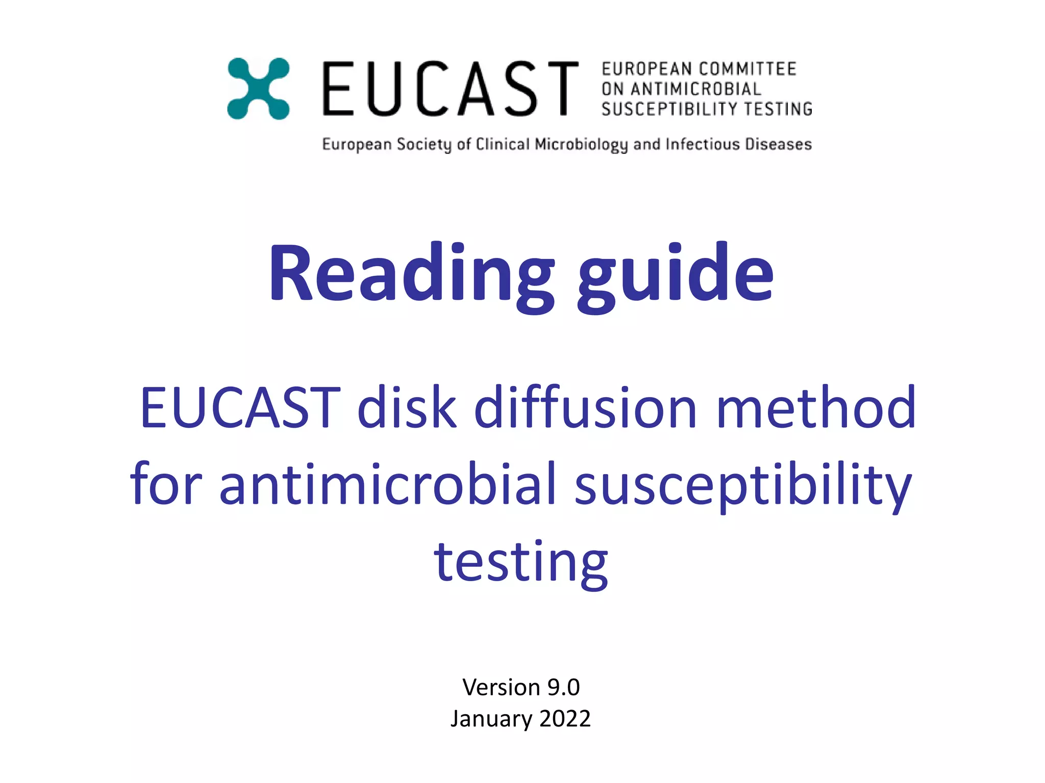 EUCAST disk diffusion method | PDF