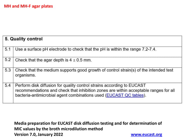 EUCAST disk diffusion method | PDF