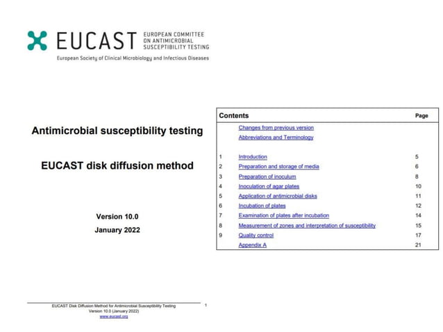 EUCAST disk diffusion method | PDF