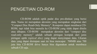 Disket,harddisk dan cd-rom | PPTX
