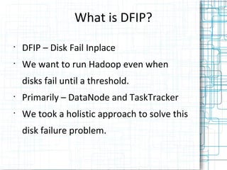 Hadoop - Disk Fail In Place (DFIP) | PDF | Operating Systems | Computer Software and Applications