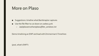 Disk forensics for the lazy and the smart | PPT